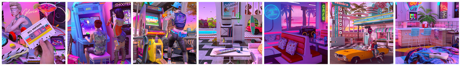 Denny Busyet Art Collection | Buy Retrowave Acrylic Wall Art Online – gallerypanda